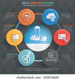 Admindeveloper Info Graphics Designclean Vector Stock Vector (Royalty ...