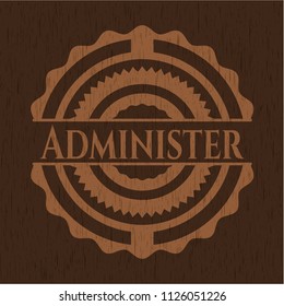 Administer Wood Emblem Retro Stock Vector (Royalty Free) 1126051226 ...
