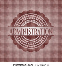 Administration Red Seamless Emblem Badge Abstract Stock Vector (Royalty ...