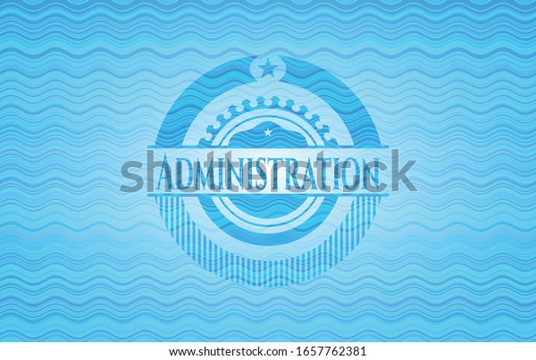 Administration Water Wavec Oncept Emblem Vector Stock Vector (Royalty ...