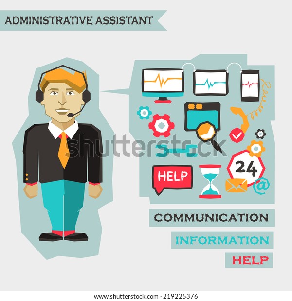 Administrative Assistant Freelance Infographic Stock Vector (Royalty ...