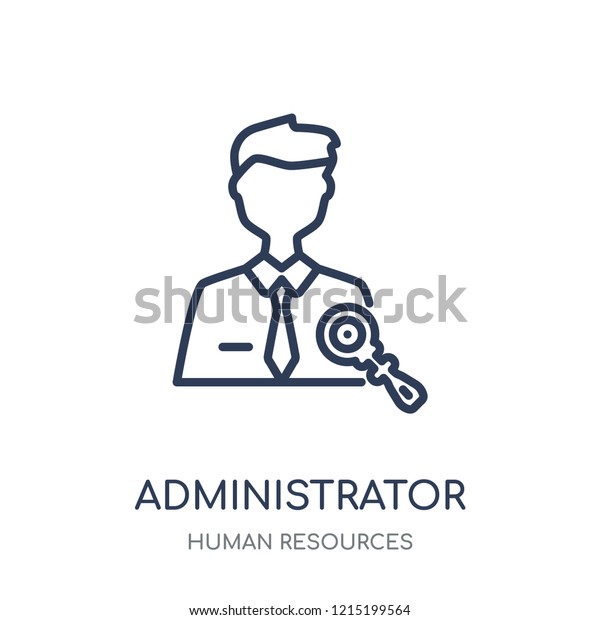 Administrator Icon Administrator Linear Symbol Design Stock Vector ...