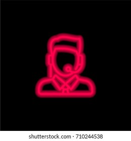 Administrator Red Glowing Neon Ui Ux Stock Vector (Royalty Free ...