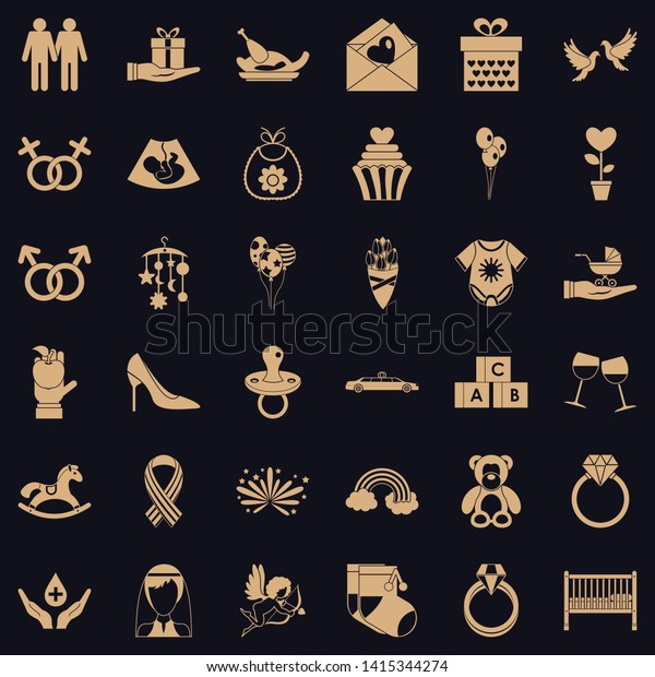 Admire Icons Set Simple Set 36 Stock Vector (Royalty Free) 1415344274 ...