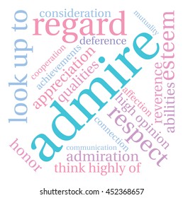 Admire Word Cloud On White Background Stock Vector (Royalty Free ...