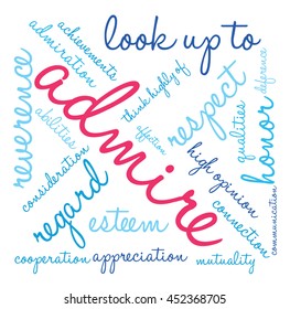 Admire Word Cloud On White Background Stock Vector (Royalty Free ...