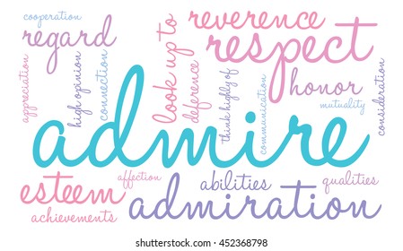 Admire Word Cloud On White Background Stock Vector (Royalty Free ...