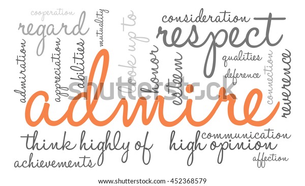Admire Word Cloud On White Background Stock Vector (Royalty Free ...