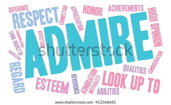 Admire Word Cloud On White Background Stock Vector (Royalty Free ...