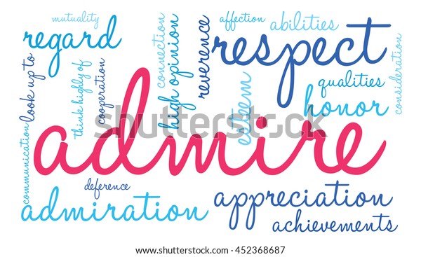 Admire Word Cloud On White Background Stock Vector (Royalty Free ...