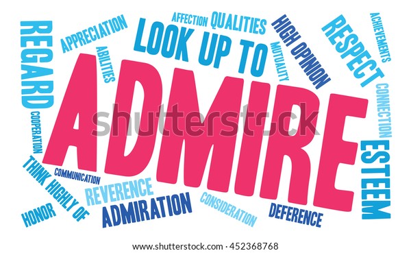 Admire Word Cloud On White Background Stock Vector (Royalty Free ...