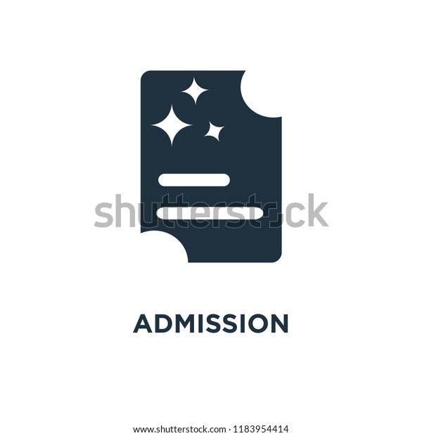 Admission Icon Black Filled Vector Illustration Stock Vector (Royalty ...