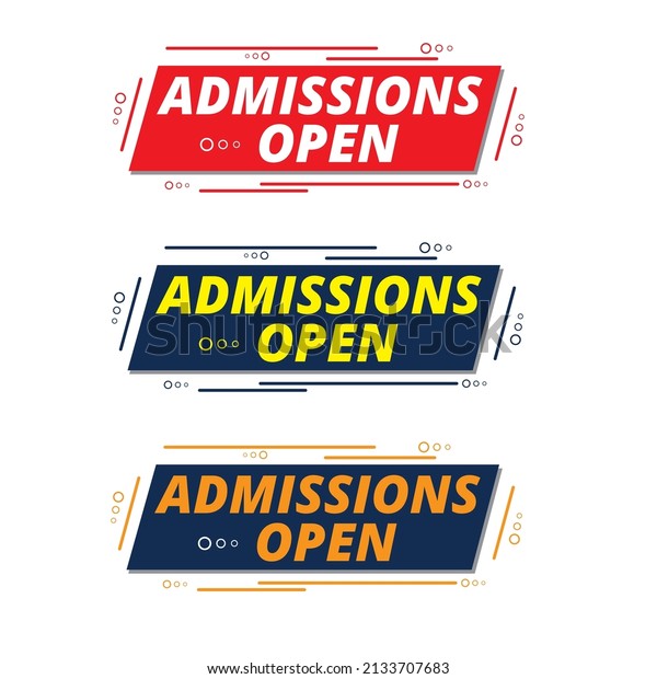 Admission Open Sticker Label Design Poster: เวกเตอร์สต็อก (ปลอดค่า ...