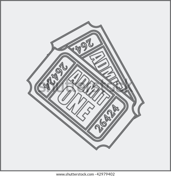 Admission Ticket Drawing Stock Vector (Royalty Free) 42979402 ...