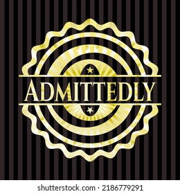 Admittedly Golden Badge Emblem Vector Illustration Stock Vector ...