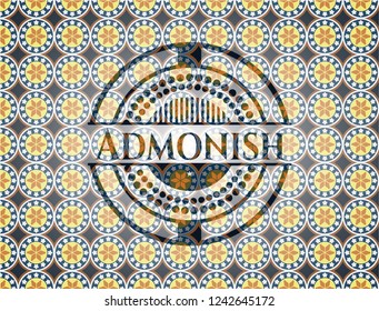 Admonish Arabic Style Emblem Arabesque Decoration: vetor stock (livre ...