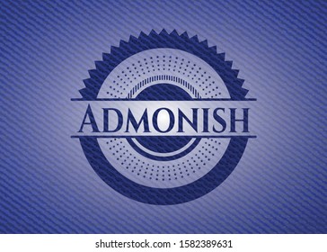 Admonish Badge Denim Texture Vector Illustration Stock Vector (Royalty ...