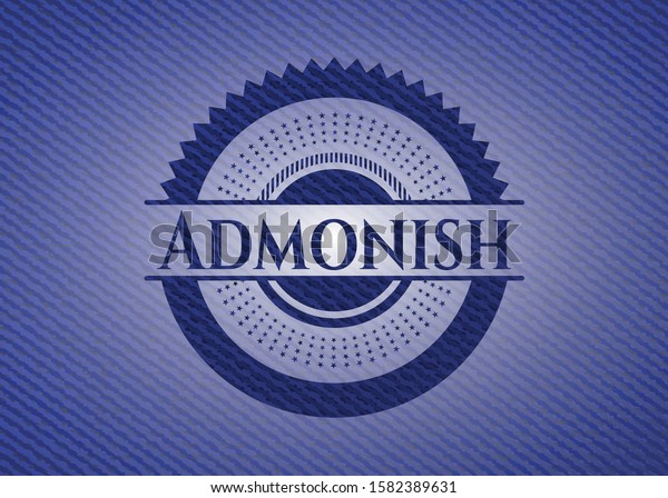 Admonish Badge Denim Texture Vector Illustration Stock Vector (Royalty ...