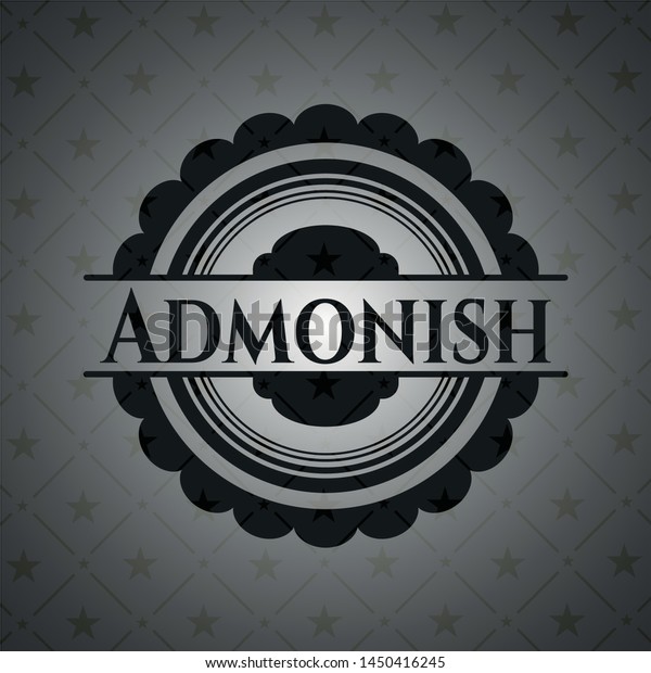 Vektor Stok Admonish Realistic Black Emblem Vector Illustration (Tanpa ...