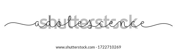 Adolescence Black Vector Monoline Calligraphy Banner Stock Vector ...