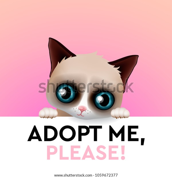 Adopt Me Cute Cartoon Character Help Stock Vector (Royalty Free ...