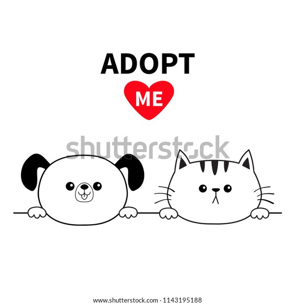 Adopt Me Dog Cat Head Face Stock Vector (Royalty Free) 1143195188 ...