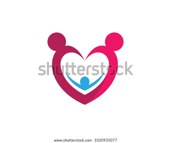 Adoption and Community care Logo template vector icon
