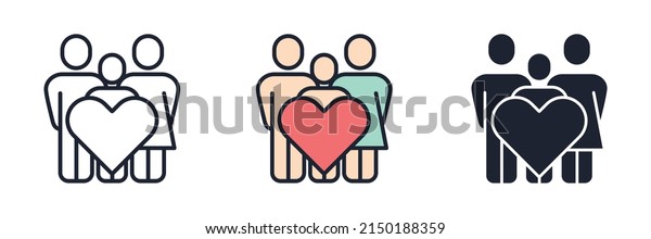 Adoption Icon Symbol Template Graphic Web Stock Vector (Royalty Free ...