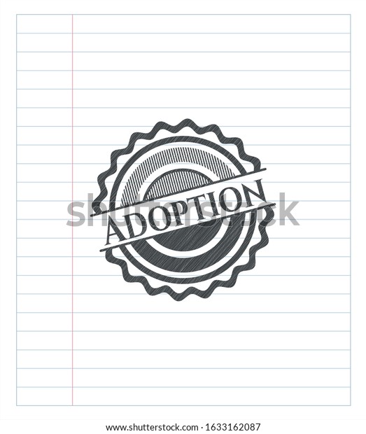 Adoption Pencil Draw Vector Illustration Detailed Stock Vector (Royalty ...