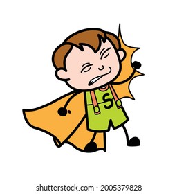Adorable Cute Cartoon Boy Getting Punch Stock Vector (Royalty Free ...