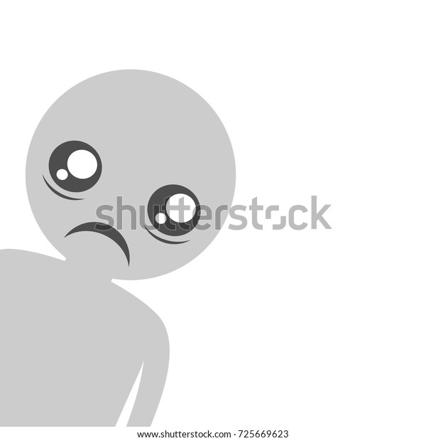 Adorable Sad Face Stock Vector (Royalty Free) 725669623 | Shutterstock
