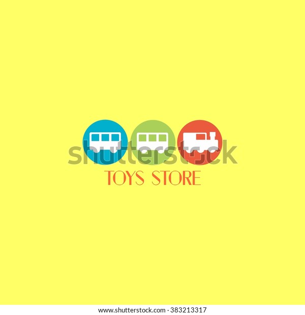 Adorable Train Toy Store Logo Design Stock Vector (Royalty Free ...