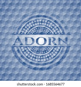 Adorn Blue Hexagon Badge Vector Illustration Stock Vector (Royalty Free ...