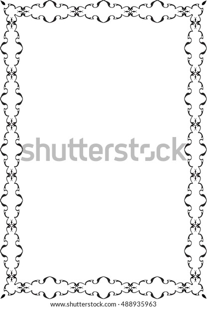 Adornment Decor Art Frame On White Stock Vector (Royalty Free ...