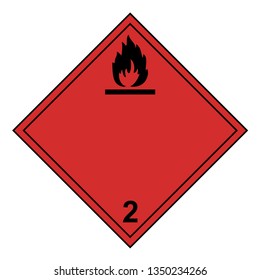 Adr Class 3 Sign Flammable Isolated Stock Vector (Royalty Free ...