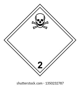 Adr Class 2 Sign Toxic Isolated Stock Vector (Royalty Free) 1350232787 ...