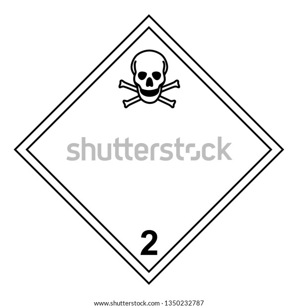 Adr Class 2 Sign Toxic Isolated Stock Vector (Royalty Free) 1350232787 ...