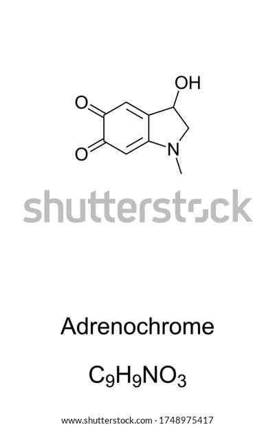 Adrenochrome Molecule Skeletal Formula Structure Chemical Stock Vector ...