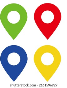 Adress Icon Vector Pin Map Gps Stock Vector (Royalty Free) 2161596929 ...