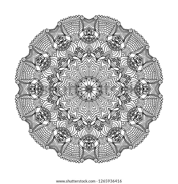 Adult Coloring Page Mandala Vector Art Stock Vector (Royalty Free ...