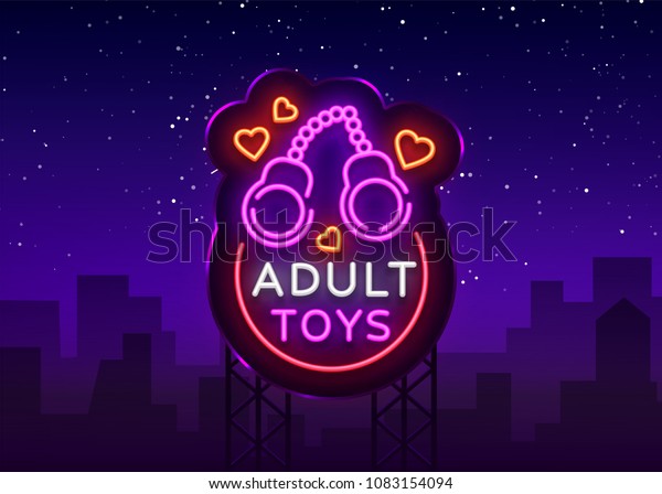 Adult Toys Logo Neon Style Design Stock Vector Royalty Free 1083154094 Shutterstock