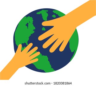 Hand Shake Hands Earth Background: เวกเตอร์สต็อก (ปลอดค่าลิขสิทธิ์ ...