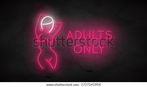 Adults Only Neon Symbol Template Neon Stock Vector Royalty Free 1727241904 Shutterstock