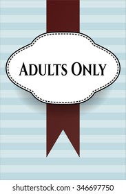 Adults Only Poster Stock Vector (Royalty Free) 346697750 | Shutterstock