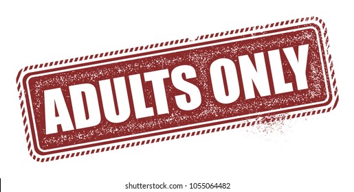 Adults Only Stamp Stock Vector (Royalty Free) 1055064482 | Shutterstock