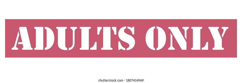 Adults Only Vector Stamp White Isolated Stock Vector (Royalty Free ...