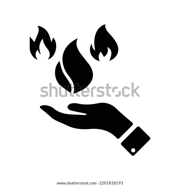 Adust Burning Burnt Icon Black Vector Stock Vector (Royalty Free ...