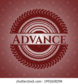 Advance Red Emblem Retro Vector Illustration Stock Vector (Royalty Free ...