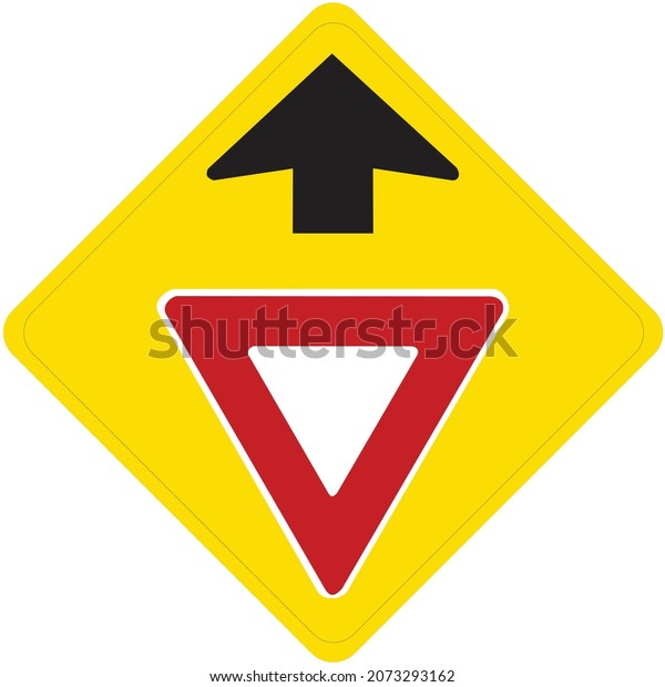 Advance Warning Signs On Local Road Stock Vector (Royalty Free ...