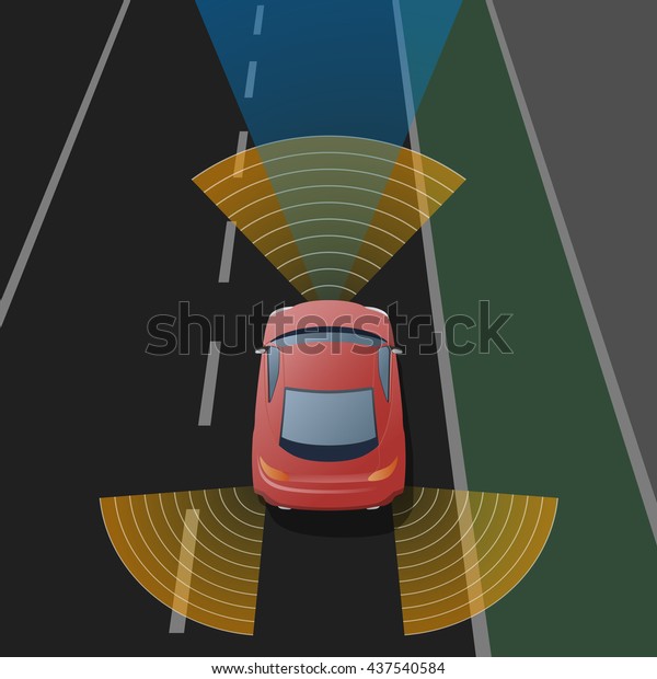 Advanced Driving Assistant System Adas Blind Stock Vector (Royalty Free ...